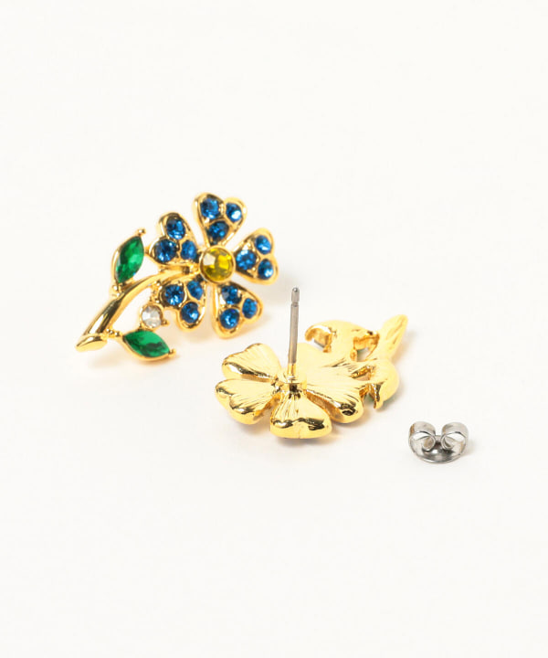 Ray BEAMS Ray BEAMS [Outlet] Ray BEAMS / Crystal flower earrings ...
