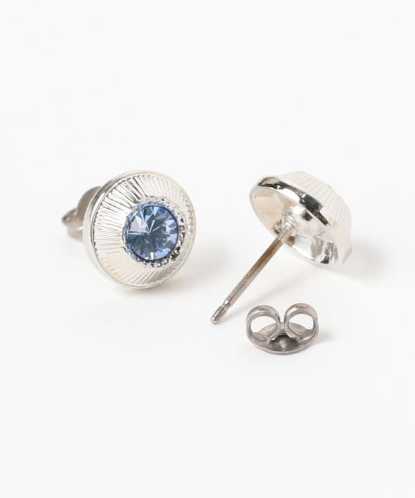 Ray BEAMS Ray BEAMS Ray BEAMS / Pattern Fukurin Crystal Earrings ...