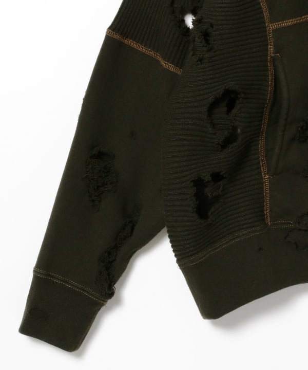 BEAMS T（ビームスT）C.E / PLAGUE WIDE RIB CUT ZIP HOODY（トップス スウェット）通販｜BEAMS
