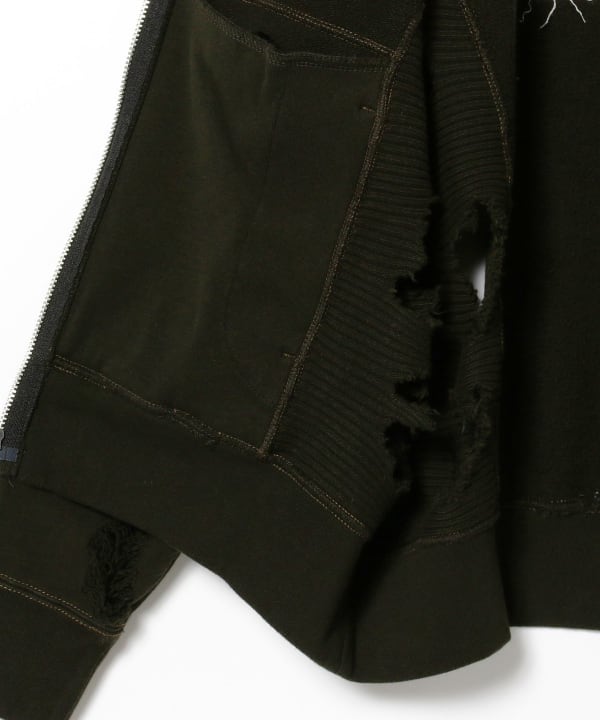 BEAMS T（ビームスT）C.E / PLAGUE WIDE RIB CUT ZIP HOODY（トップス スウェット）通販｜BEAMS