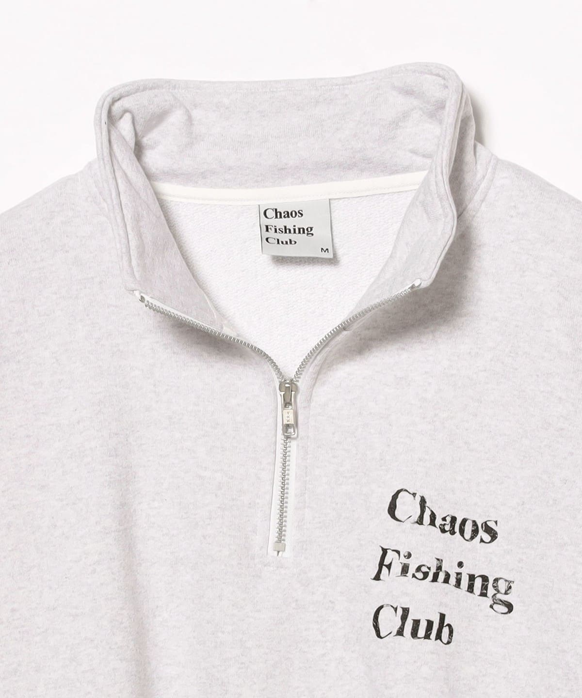 BEAMS T（ビームスT）Chaos Fishing Club / LOGO HALF ZIP SWEAT SHIRT（トップス スウェット ...