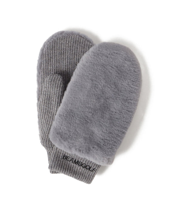 BEAMS GOLF (BEAMS GOLF) Faux fur mittens (fashion accessories, gloves ...