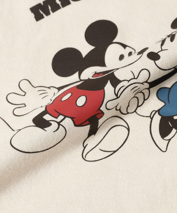B:MING by BEAMS（ビーミング by ビームス）Disney / MICKEY ＆ MINNIE / ラグラン プリント Tシャツ ...