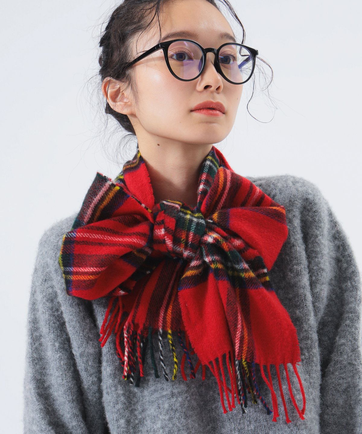 BEAMS BOY HIGHLAND TWEEDS / 女裝 格紋 圍巾 小（流行雜貨 絲巾・針織圍巾）網購｜BEAMS